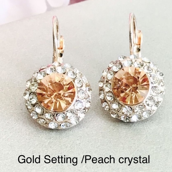 Ladybird Jewelry | Jewelry | Crystal Hoop Earrings Pave Swarovski Style ...